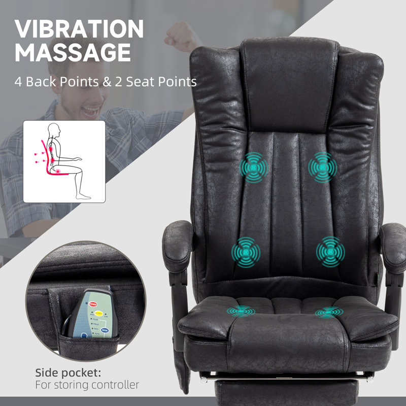 Ebern Designs Executive Office Chair 6 Point Vibration Massage Desk ...