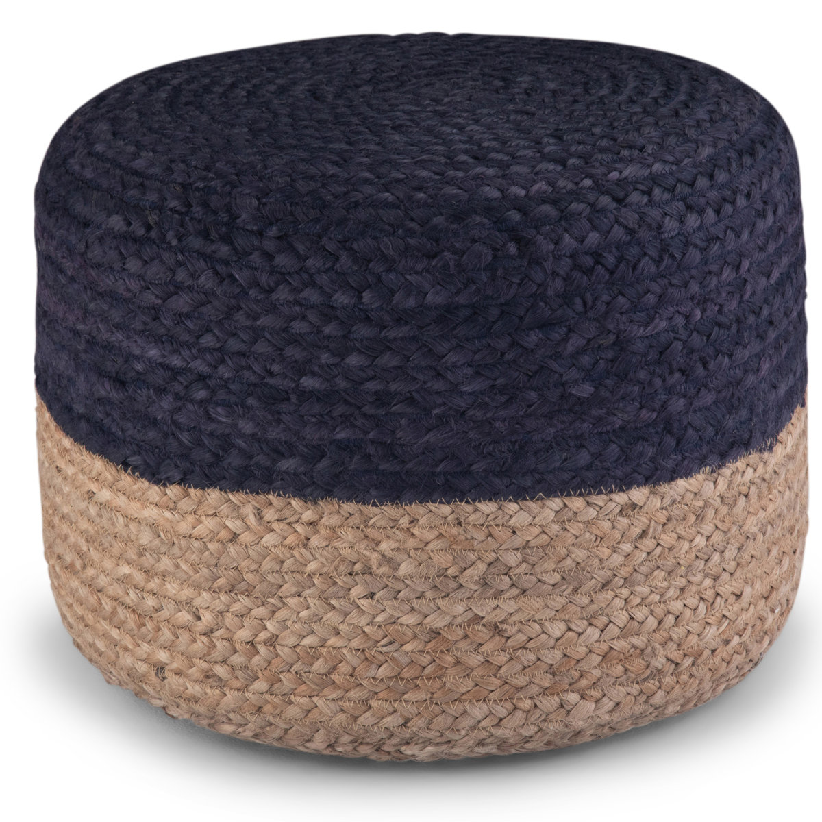 Simpli Home Lydia 18"W Handcrafted Jute Round Pouf & Reviews | Wayfair