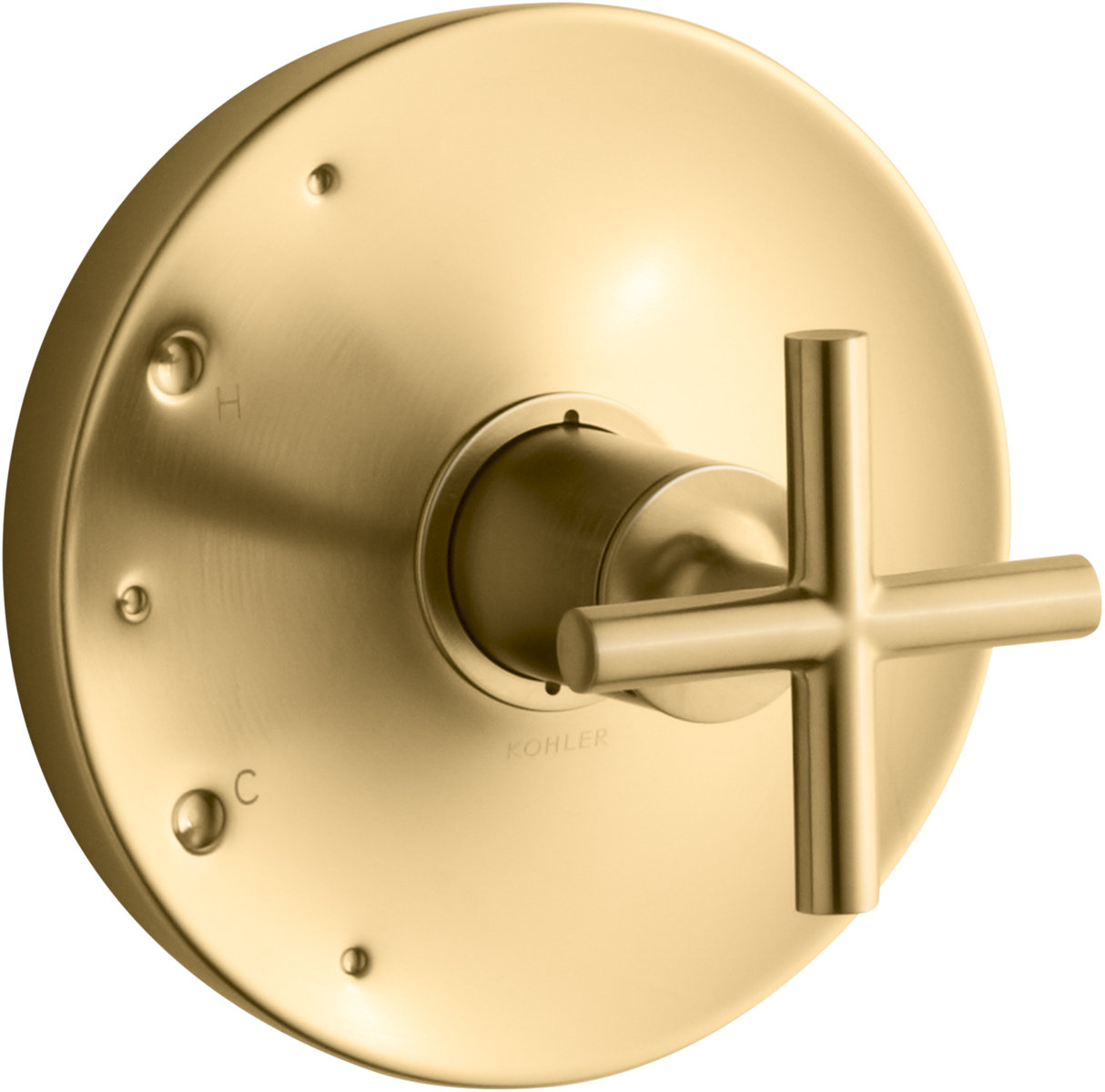 Kohler Purist Kohler Rite-Temp Valve Trim with Cross Handle & Reviews ...