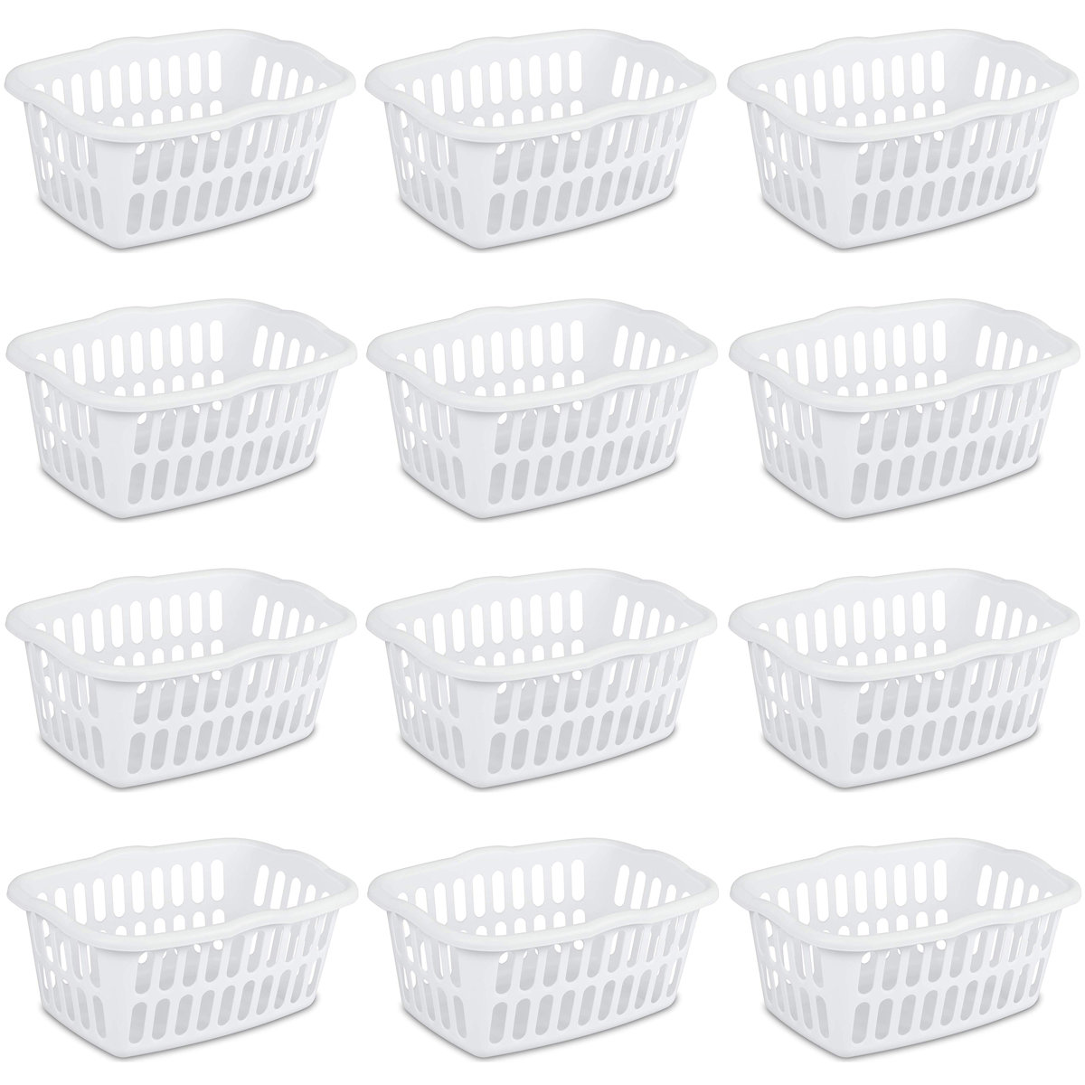 Sterilite 1.5 Bu Rectangular Laundry Basket, Classic Design to Carry ...