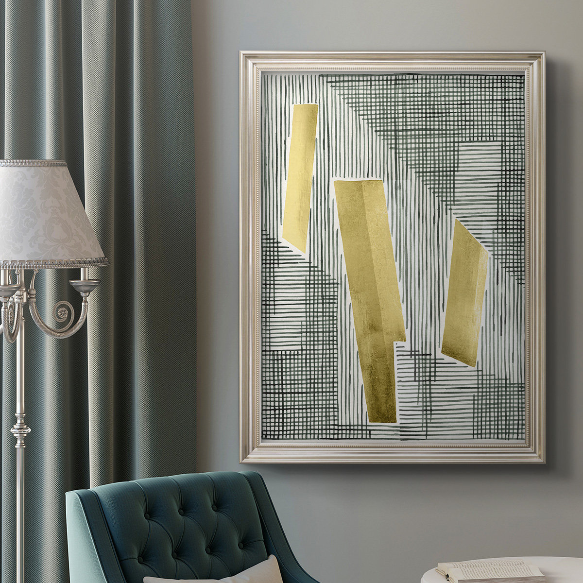 Ivy Bronx Shadow Screen II Premium Framed Canvas- Ready To Hang | Wayfair