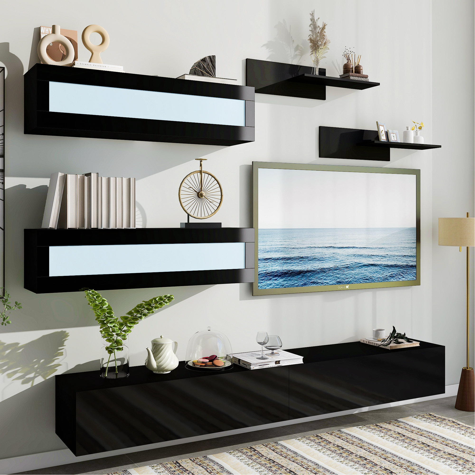 Wrought Studio™ Floating Entertainment Center for TVs up to 75 ...