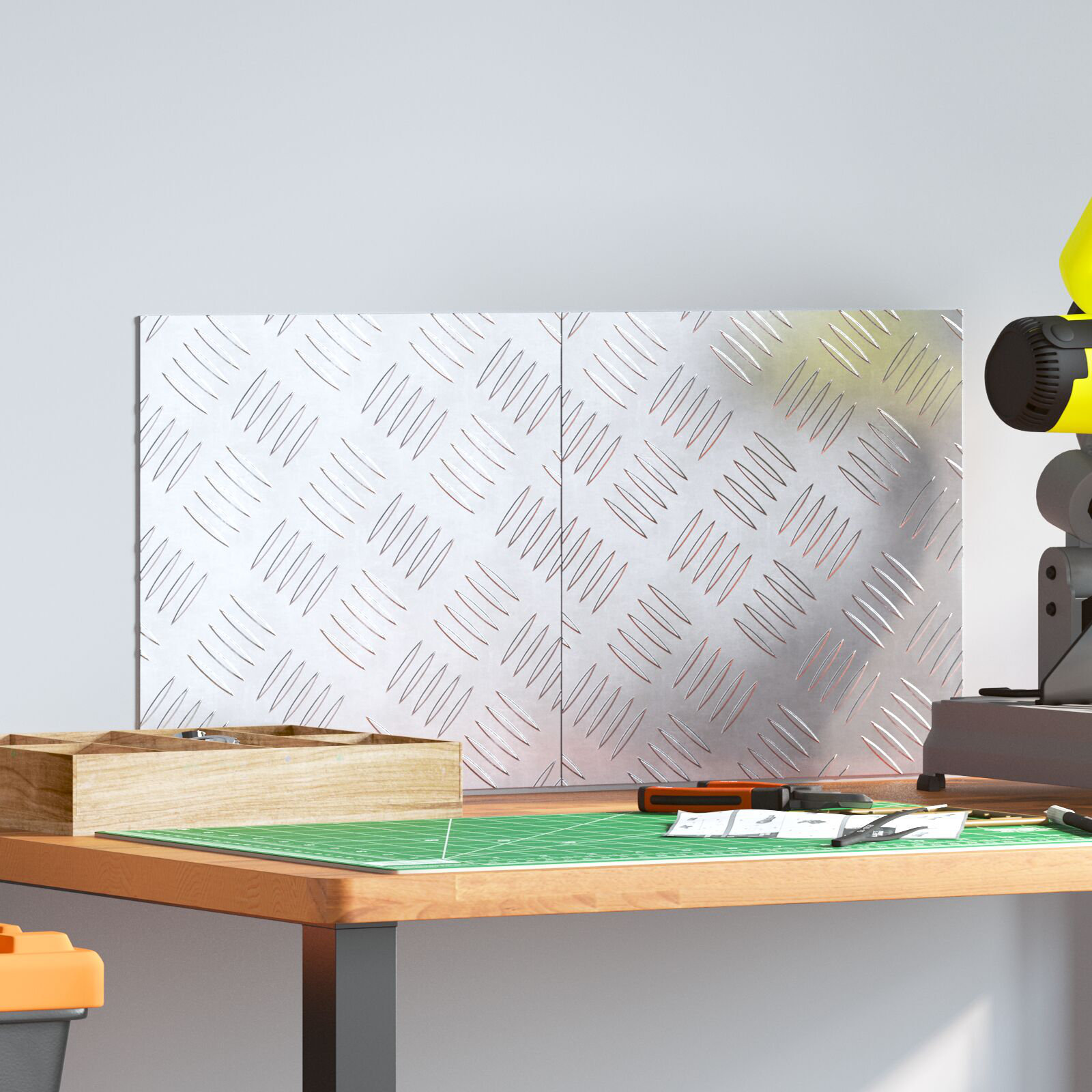 Wrought Studio™ Aluminum Checker Plates 2 Pcs Anti-Slip 11.8X11.8 In ...