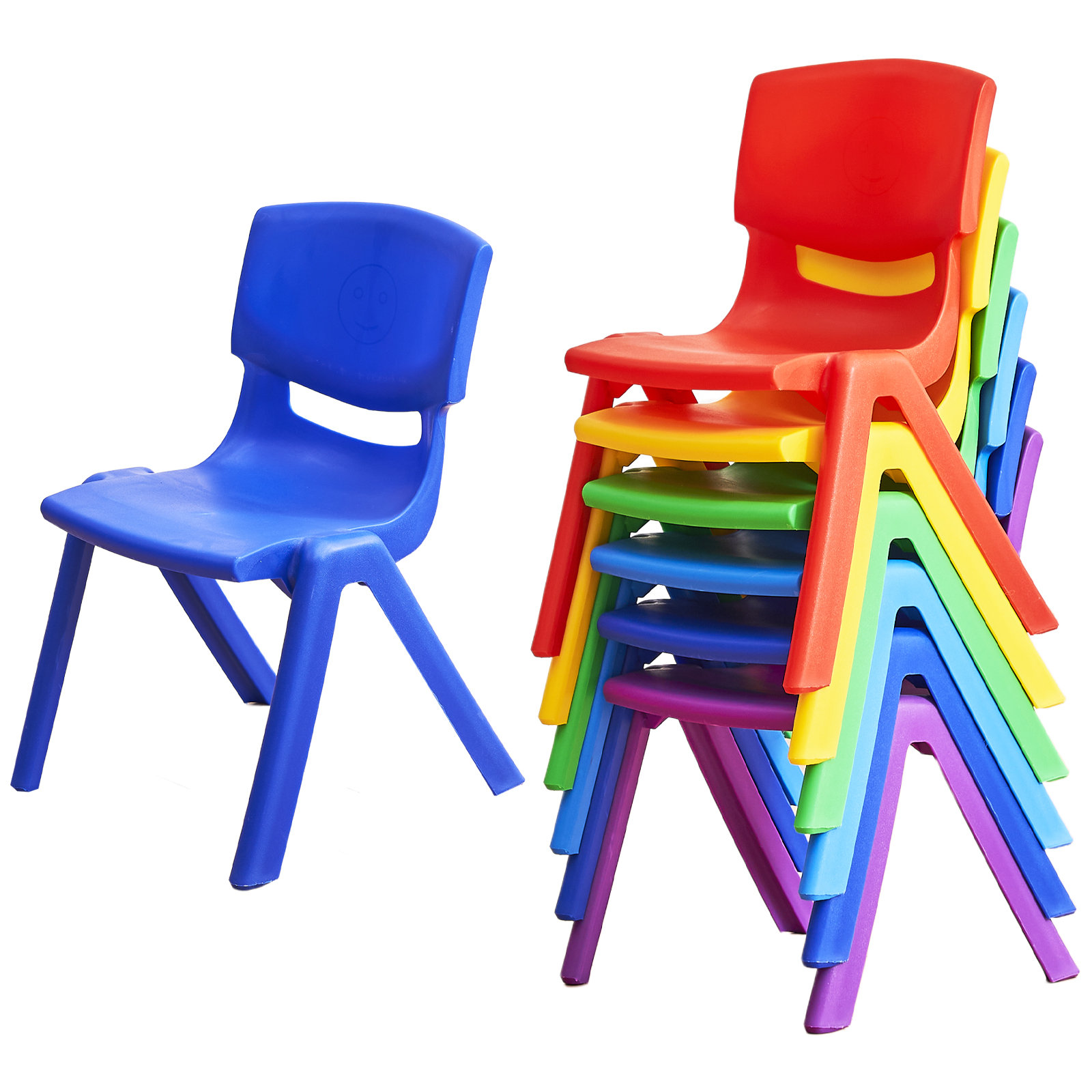 linor Chaises d'école empilables, chaise en plastique colorée pour tout ...