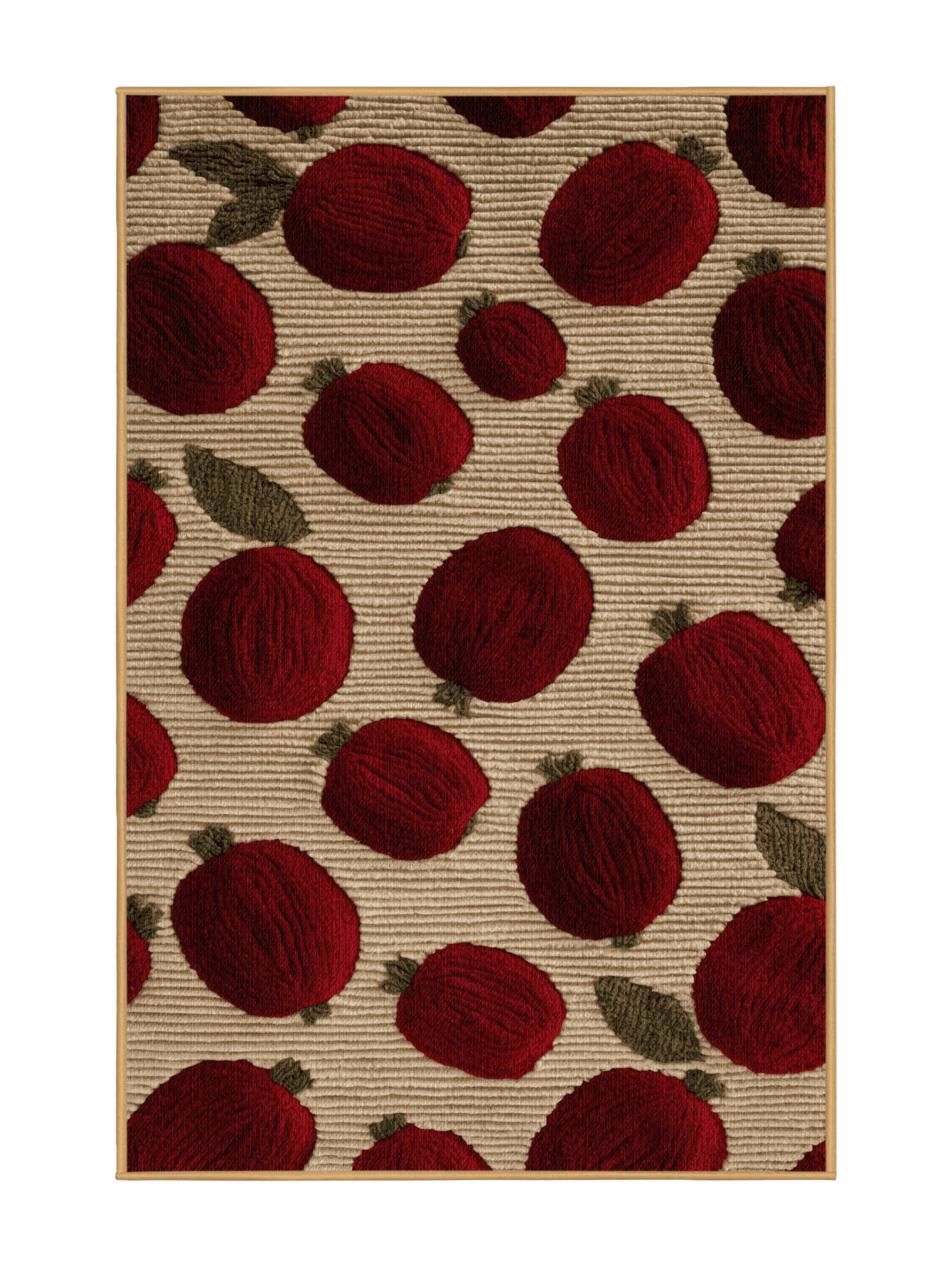 One Allium Way® Washable Cranberry Fruits Area Rug | Wayfair