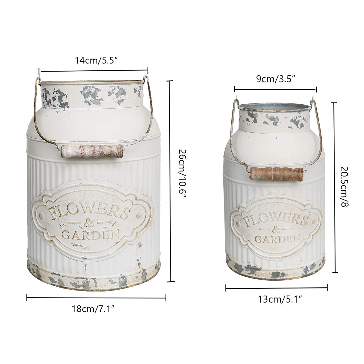 Ophelia & Co. Milk Jug Vase White Farmhouse Vase Decor, Country Vase ...