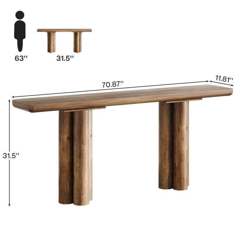 Loon Peak® 70.8 Inches Long Wood Console Table & Reviews | Wayfair