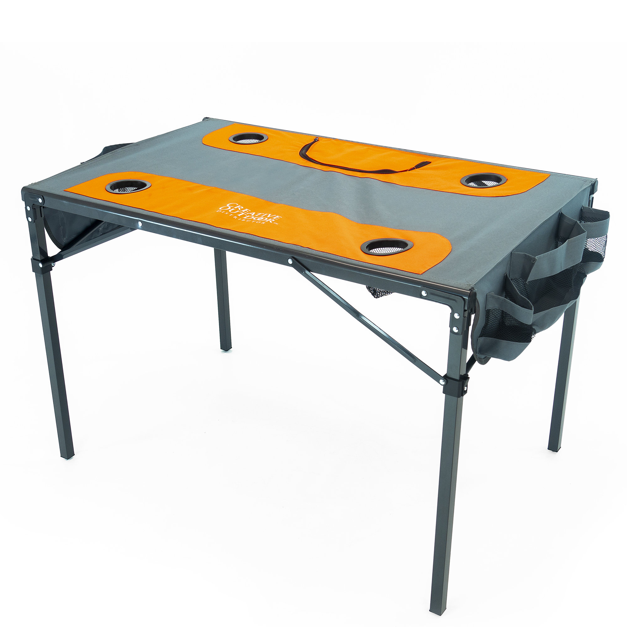 CREATIVE OUTDOOR DISTRIBUTOR Ice Box Cooler Folding Table: Orange | Wayfair