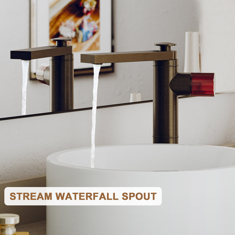 CASAINC Spot-Free single-handle Bathroom Vessel Sink Faucet with Pop-Up ...