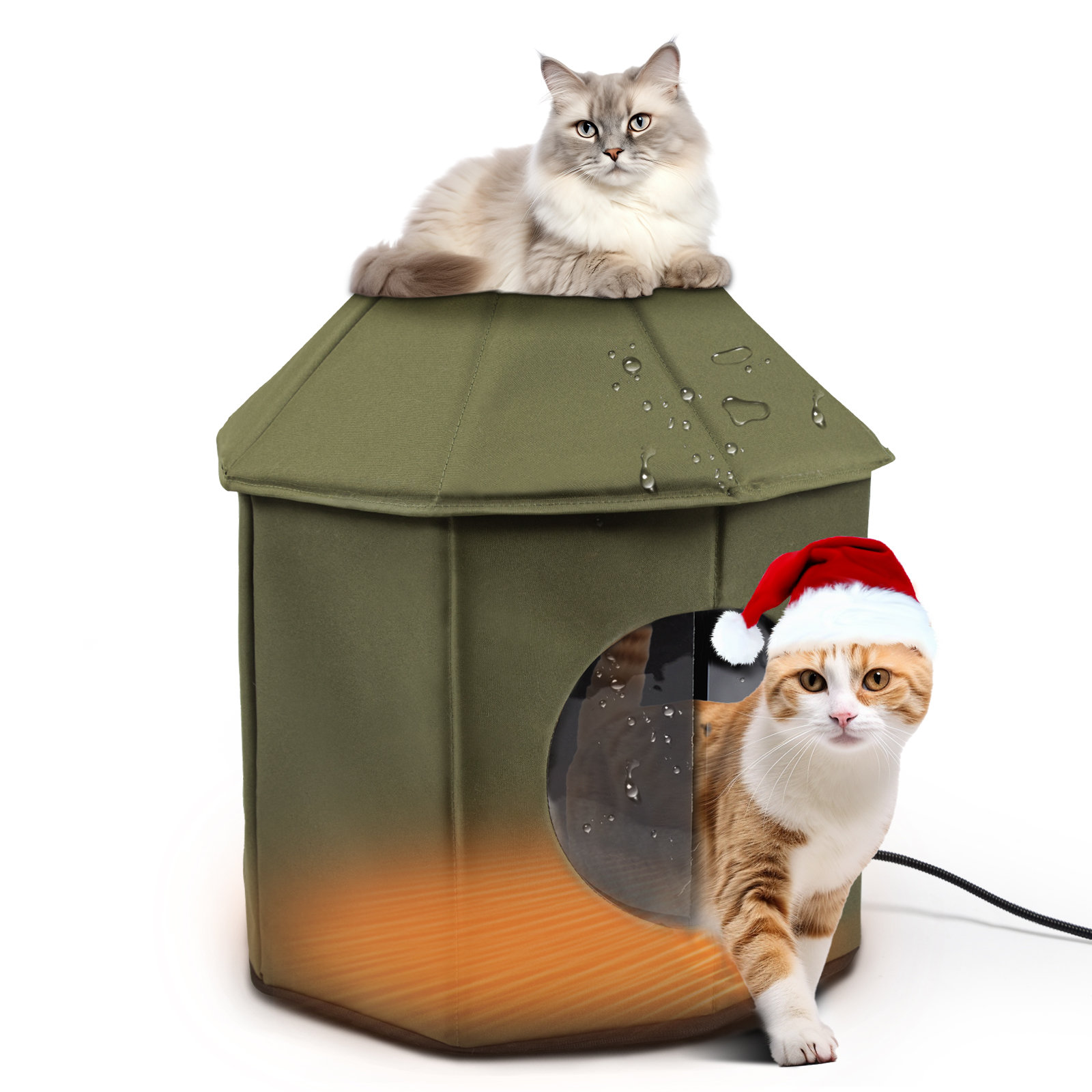 Archie & Oscar™ Outdoor Heated Cat House | Wayfair