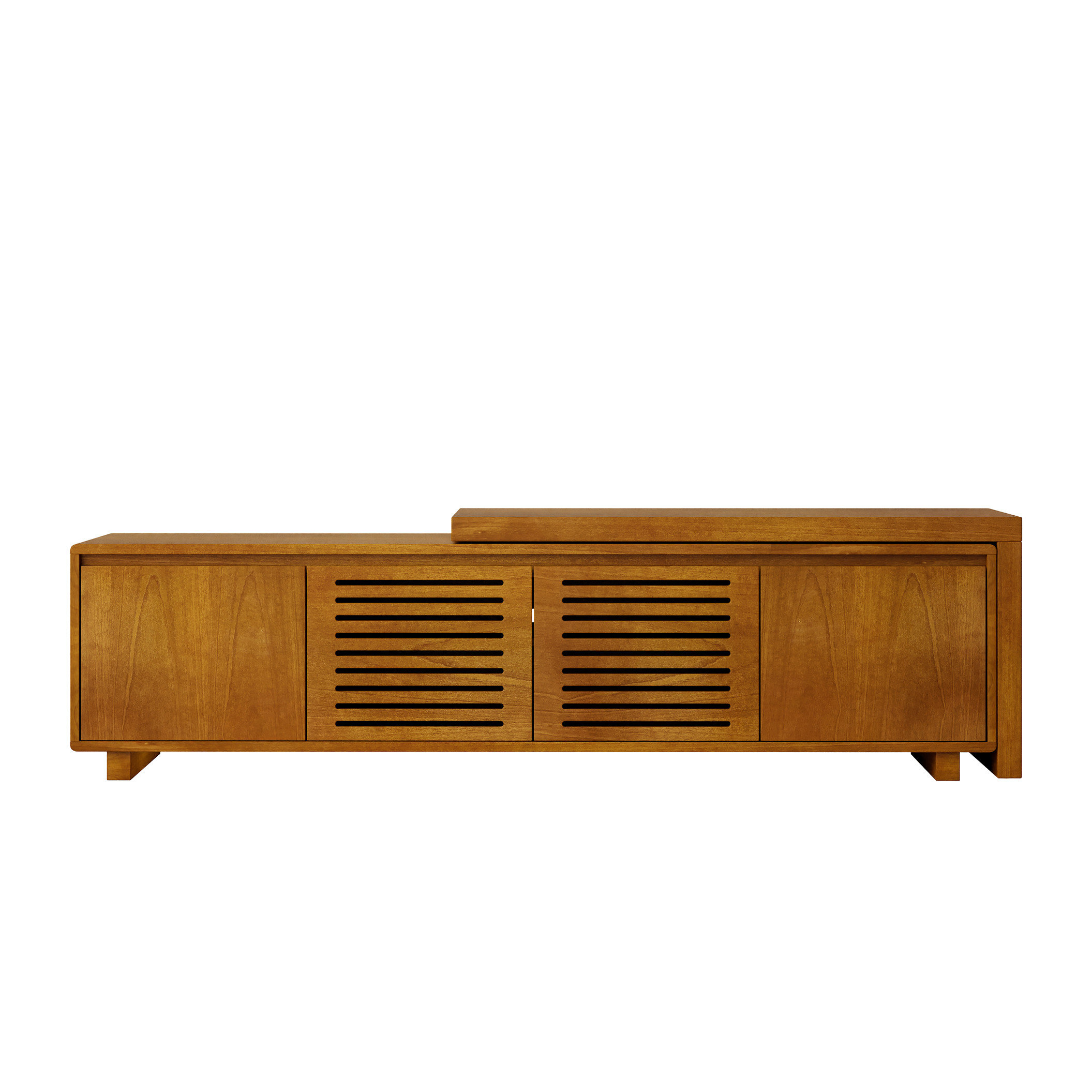 Millwood Pines Versatile Mid-Century Modern TV Stand with Expandable ...