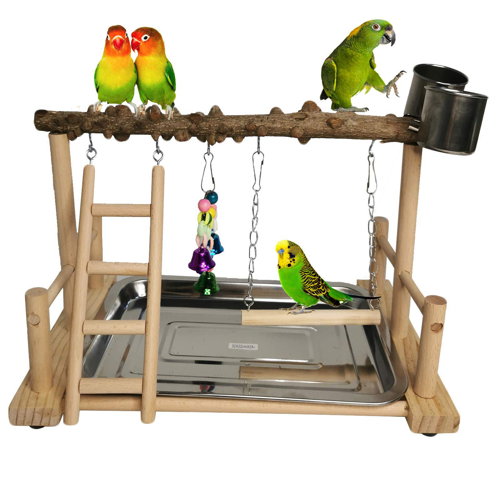 ATCHISON Bird Playstand Wood Exercise Play Perch Exercise Gym | Wayfair