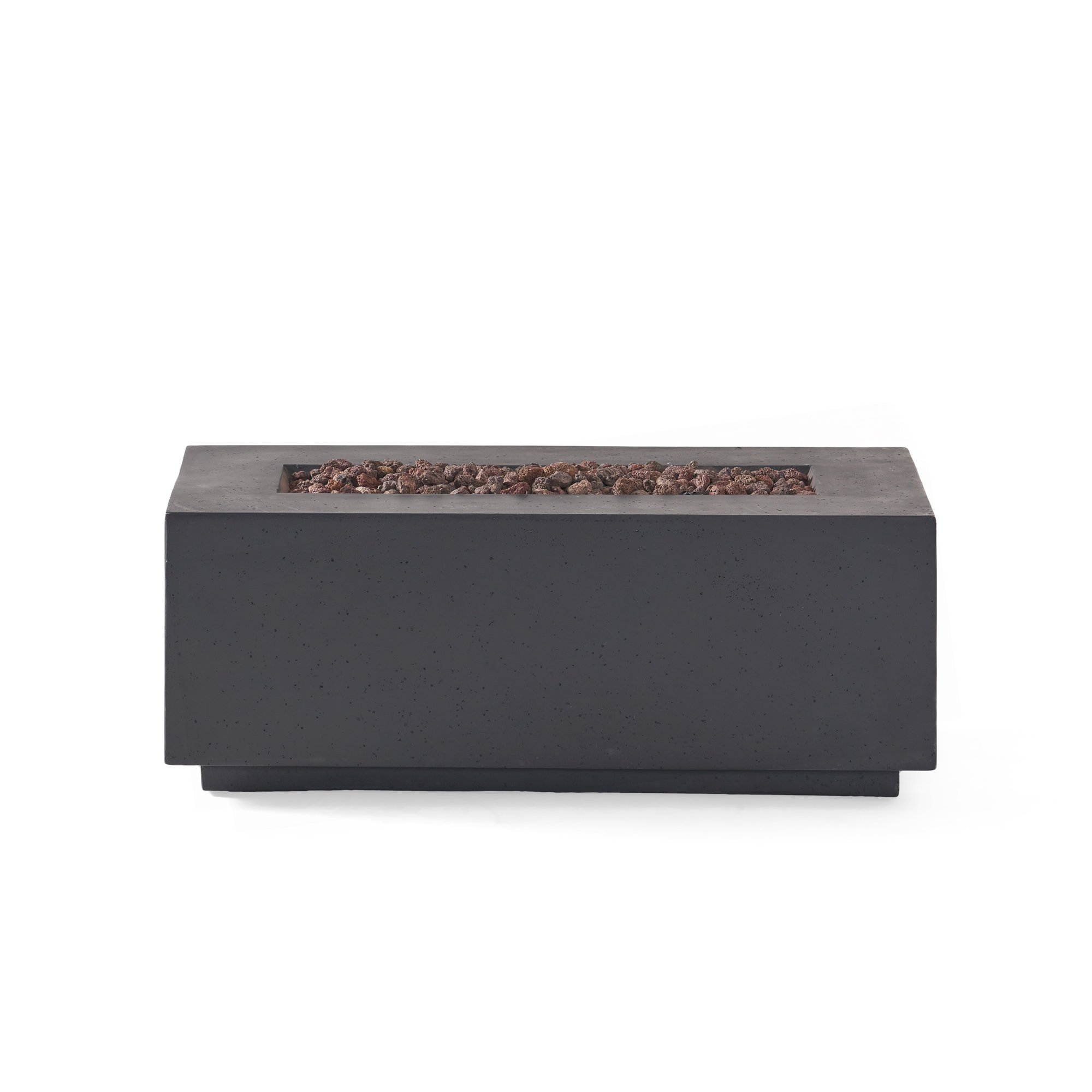Brayden Studio® 40" Outdoor 40,000 BTU Rectangular Mgo Concrete Propane ...