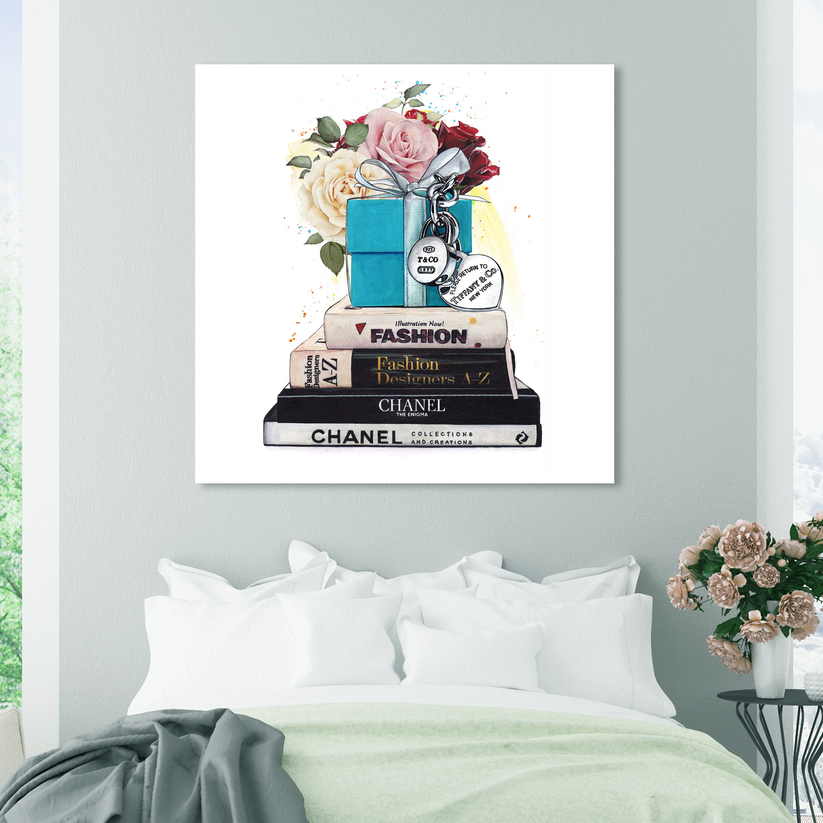 Oliver Gal Prints Fashion and Glam Resevoir of Roses Books - Graphic ...