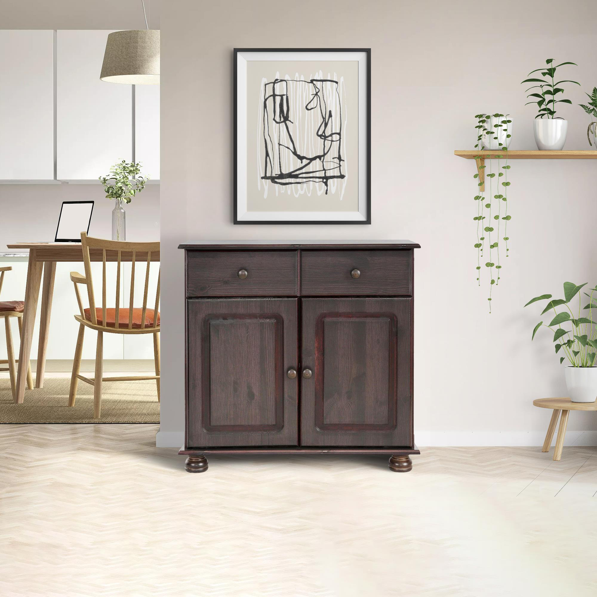 East Urban Home Chester 31.5" Wide 1 Drawer Solid Wood Server & Reviews ...