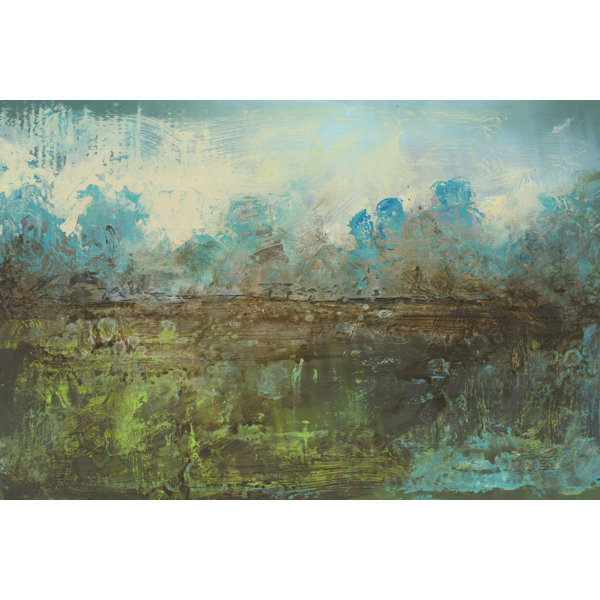 Metro Lane Textured Abstract Landscape - Wrapped Canvas Art Prints ...