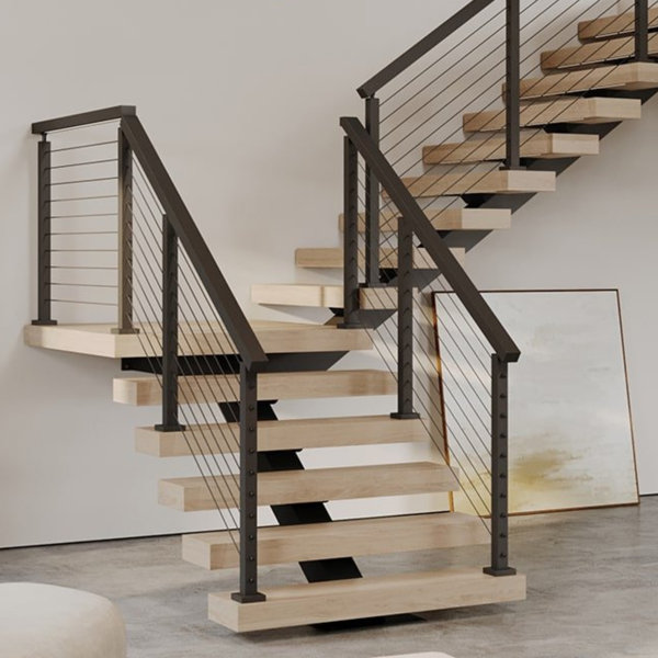 Sidasu 36" Level Drilled Cable Railing Post For Deck Railing | Wayfair