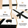 Wrought Studio™ LED Teddy Fleece Platform Bed Frame with 2 Free ...