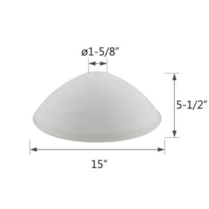 Aspen Creative Corporation 15" Glass Indoor Lighting Shade | Wayfair