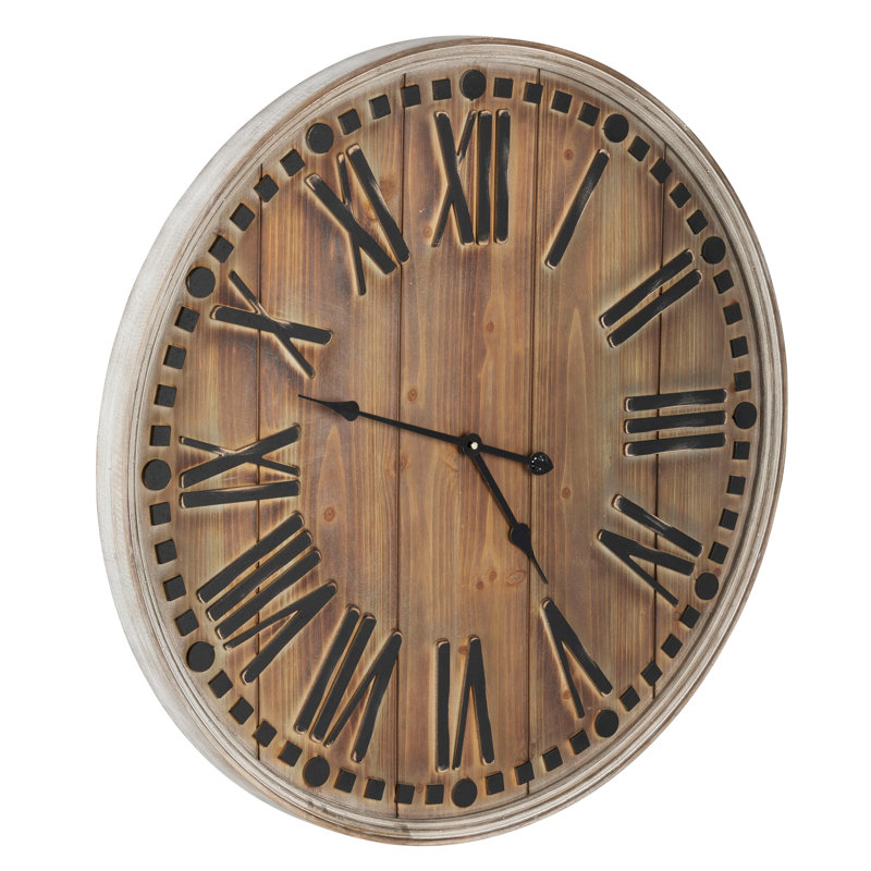 Cooper Classics Solid + Manufactured Wood Analog Clock & Reviews | Perigold