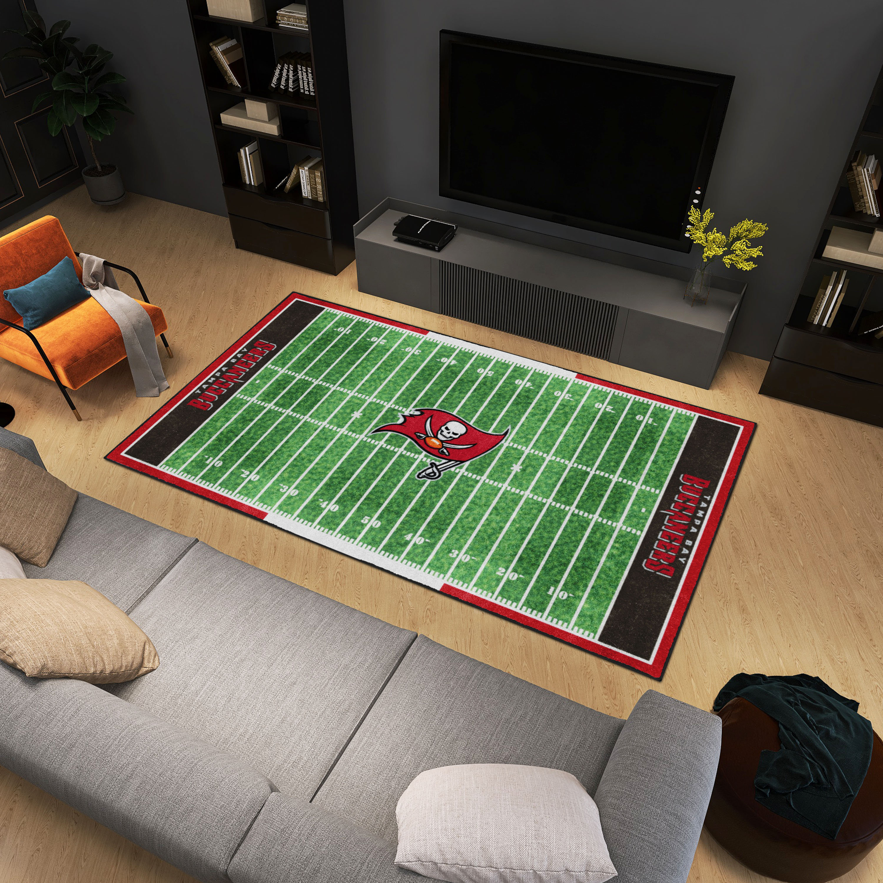 FANMATS Tampa Bay Buccaneers 6 Ft. X 10 Ft. Plush Area Rug | Wayfair