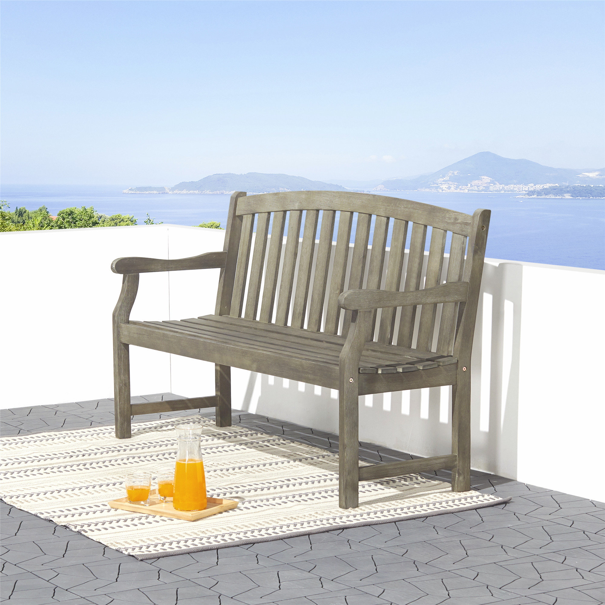 Canora Grey Abbate Wooden Garden Bench | Wayfair