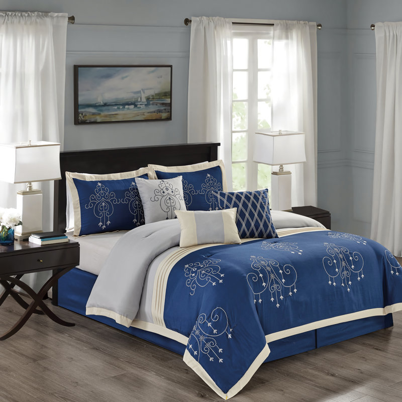 Linen Store Agatha Microfiber Comforter Set | Wayfair
