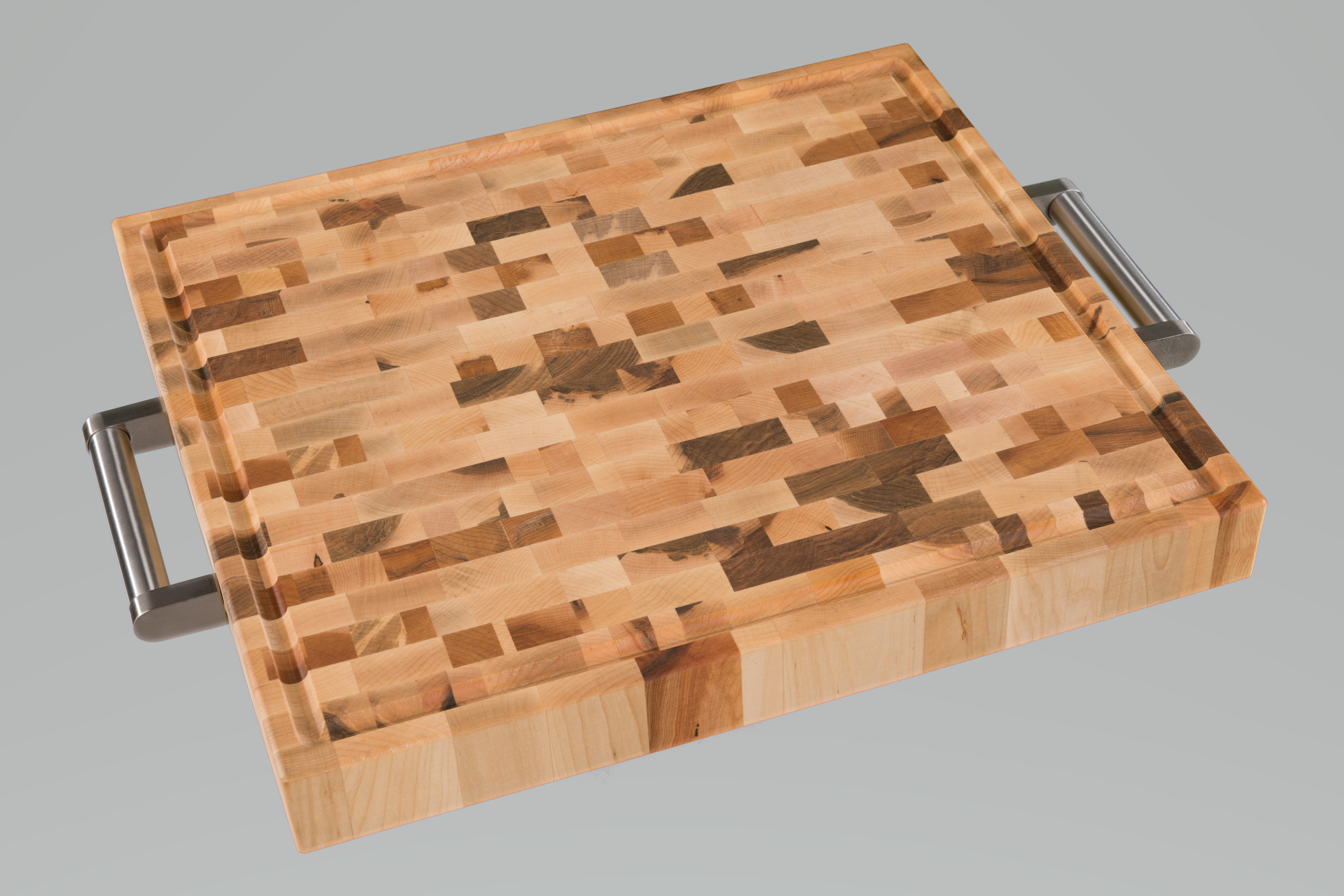 Labell Canadian Maple Butcher Block Cutting Board with Juice Groove ...