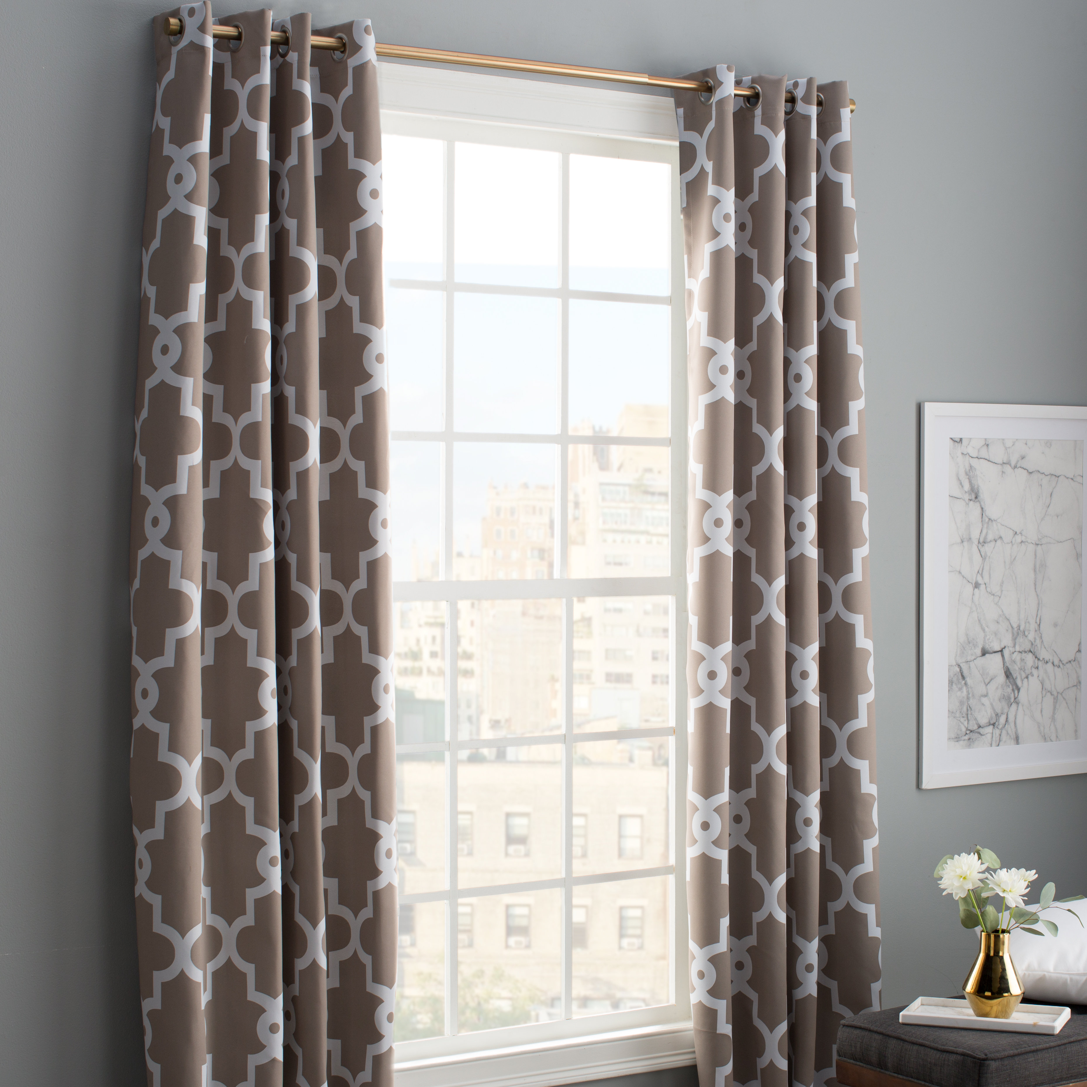 House of Hampton® Neida Polyester Room Darkening Curtain Pair & Reviews ...