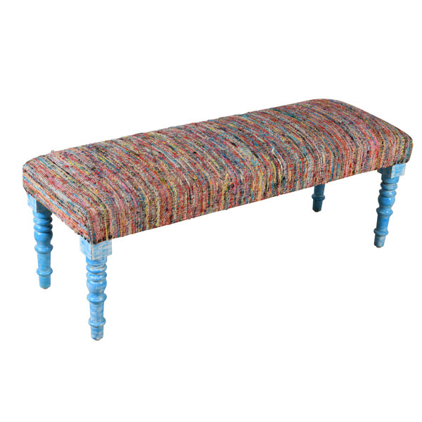 Bungalow Rose Einir Modern Boho Multicolor/Blue Striped Handmade ...
