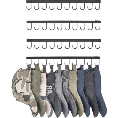 Loon Peak® 2PCS Hat Rack For Baseball Caps, Wall Mounted Baseball Hat ...