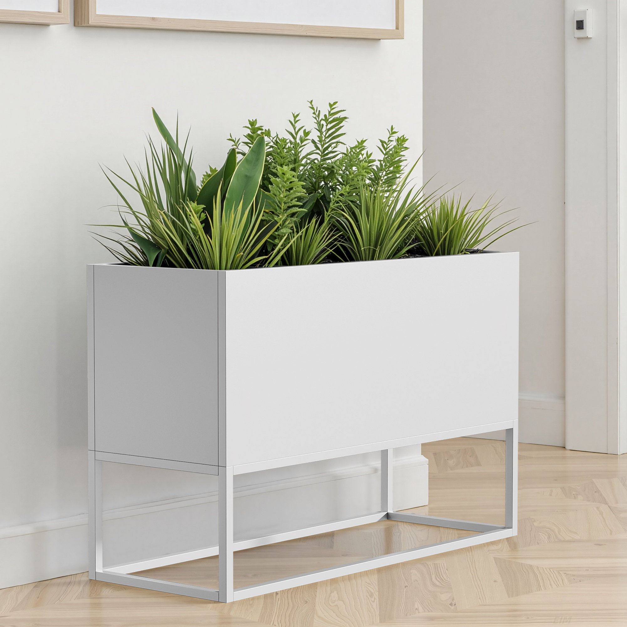 Hokku Designs 47*18*18 inch Large Metal Rectangular Planter with ...