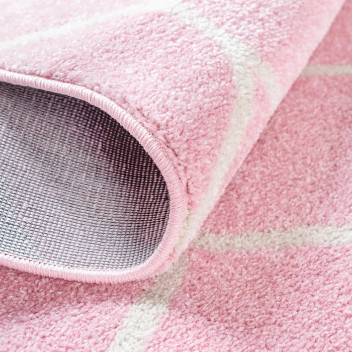 Bungalow Rose Llanet Performance Pink Rug & Reviews | Wayfair