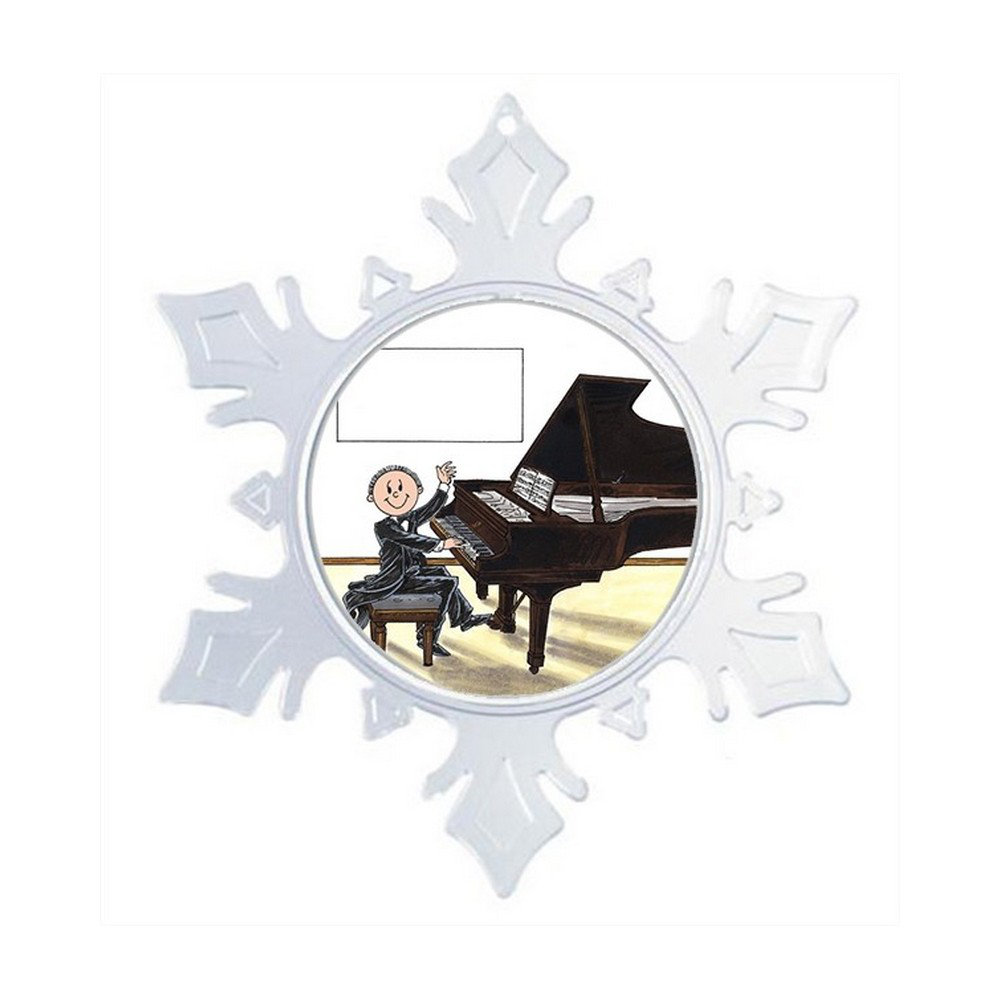 The Holiday Aisle® Personalized Friendly Folks Cartoon Snowflake Piano ...
