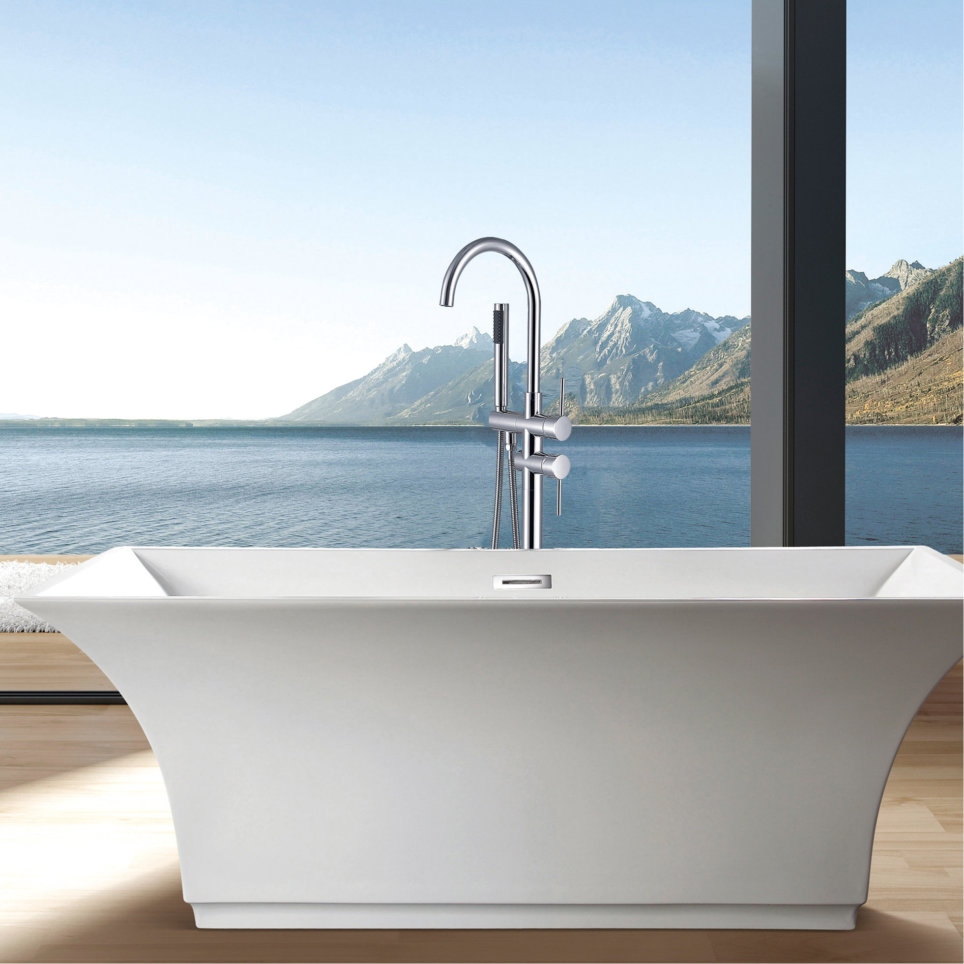 IntrospectiveIncline Elegant Freestanding Bathtub Faucet And Hand ...