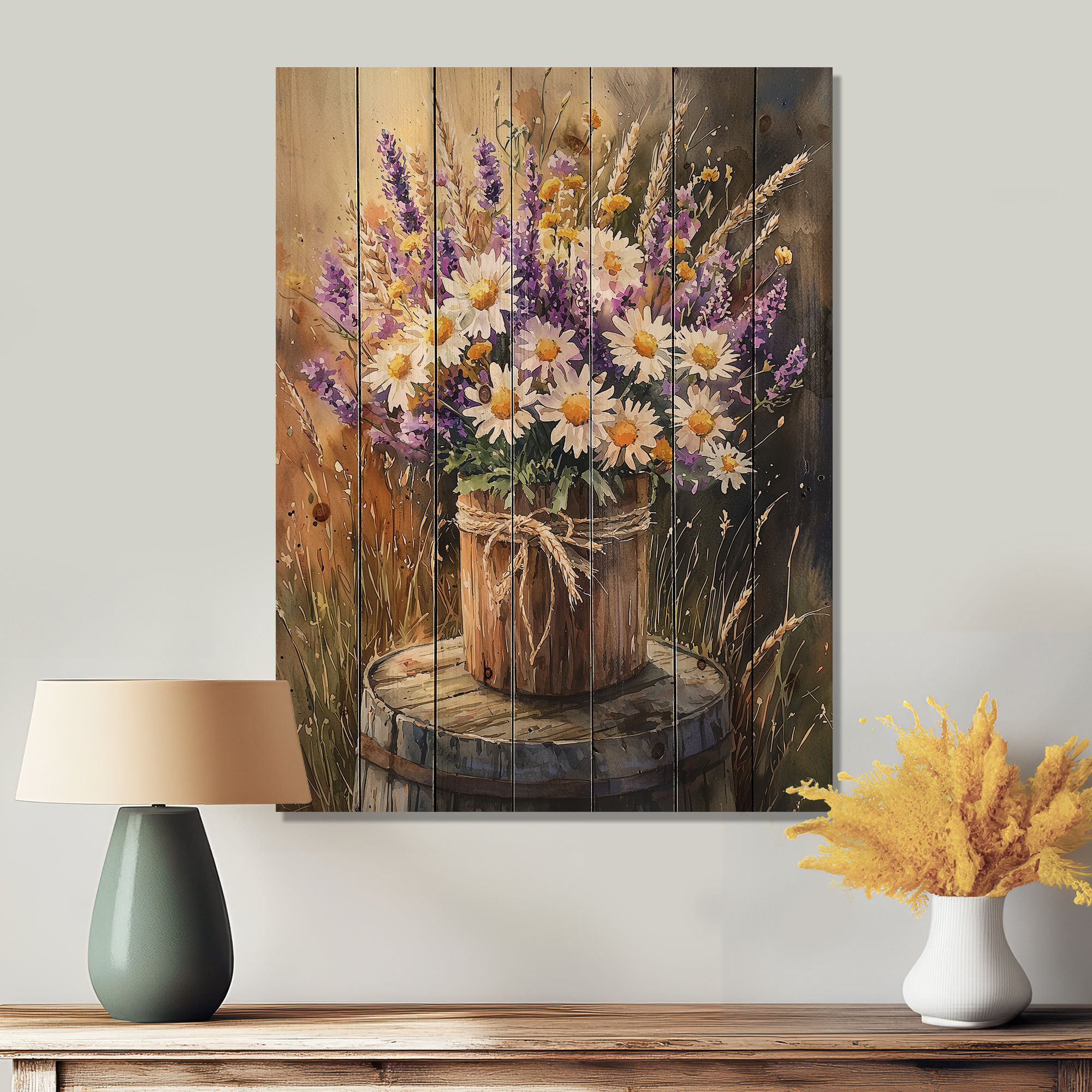 Ophelia & Co. Wildflower Breeze Farmhouse Bouquet I - Wildflowers Wood ...