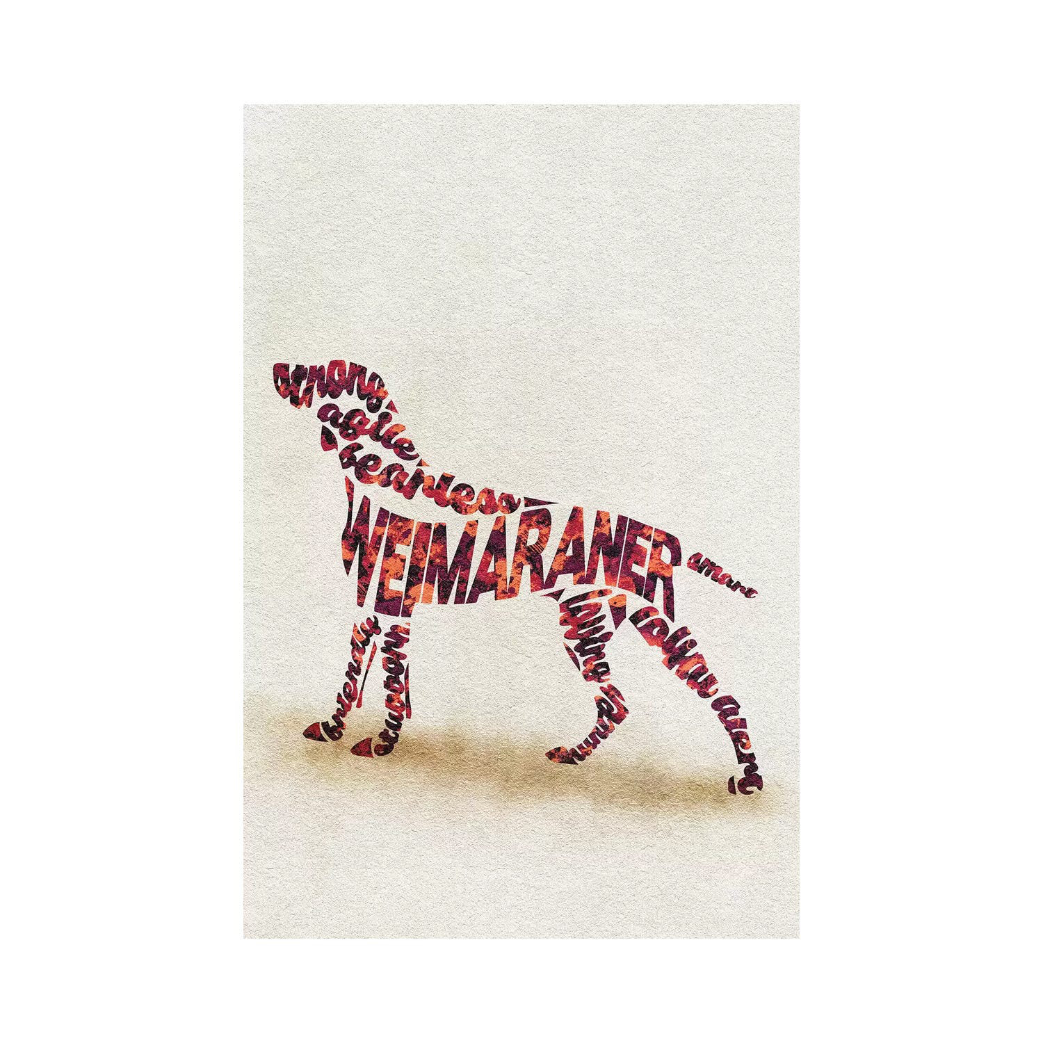 Happy Larry Weimaraner by Ayse Deniz Akerman - Wrapped Canvas ...