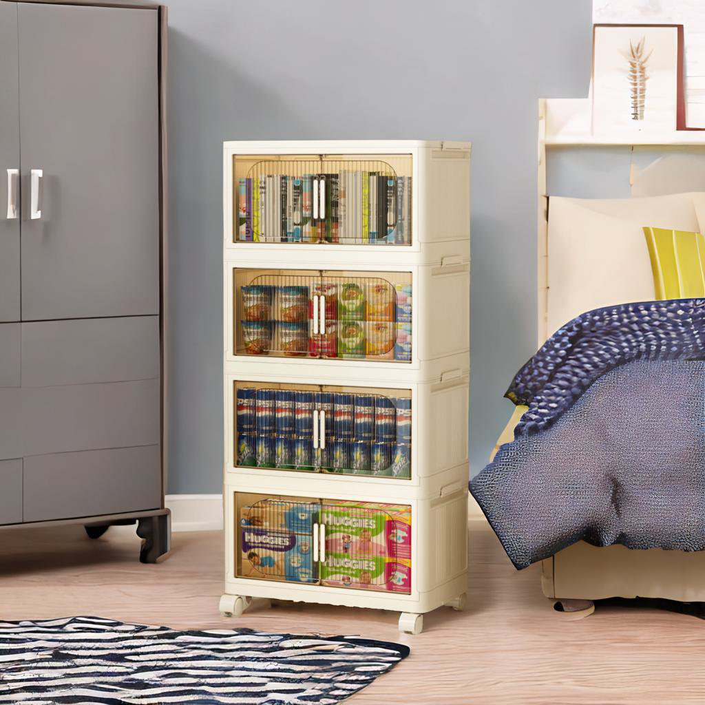 Rebrilliant 4 Tiers Storage Cabinet | Wayfair