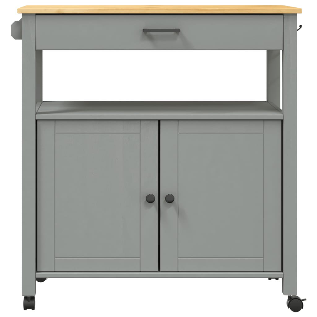Winston Porter Raford Rolling Kitchen Cart with Solid Wood Top | Wayfair