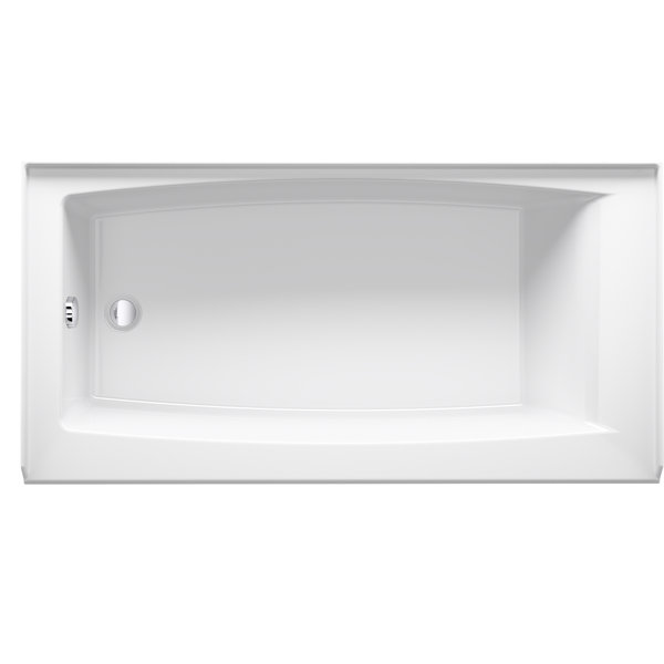 Kohler Entity 60" X 30" Alcove Bath with Integral Apron and Integral ...