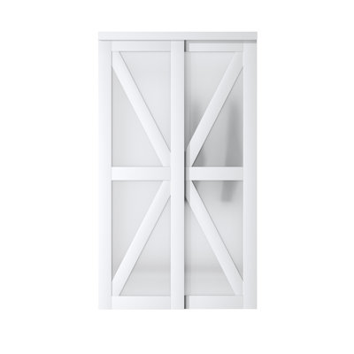 ARK DESIGN K Shape Glass Manufactured Wood Prefinished Sliding Closet ...