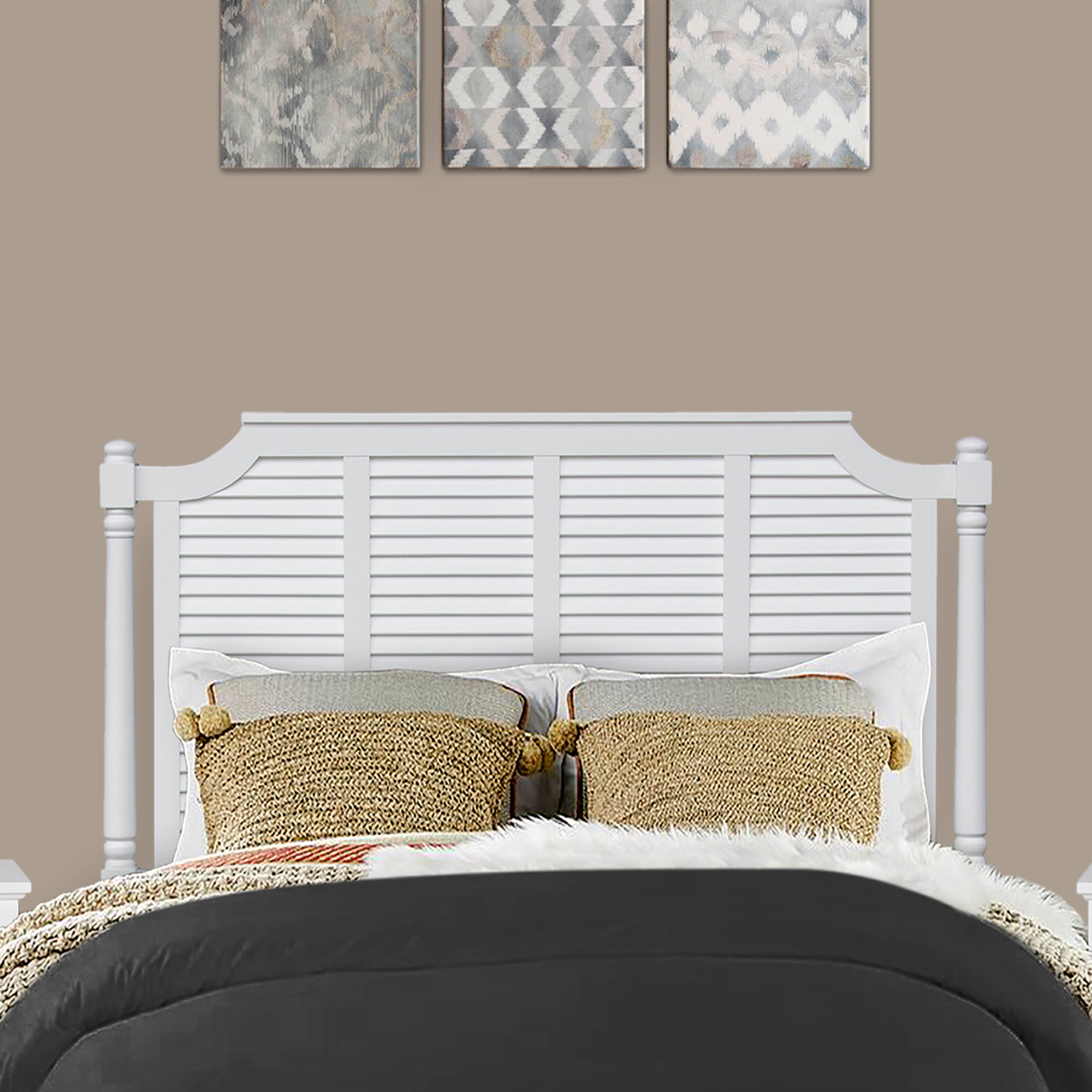 Rosecliff Heights Seery White Panel Headboard | Wayfair