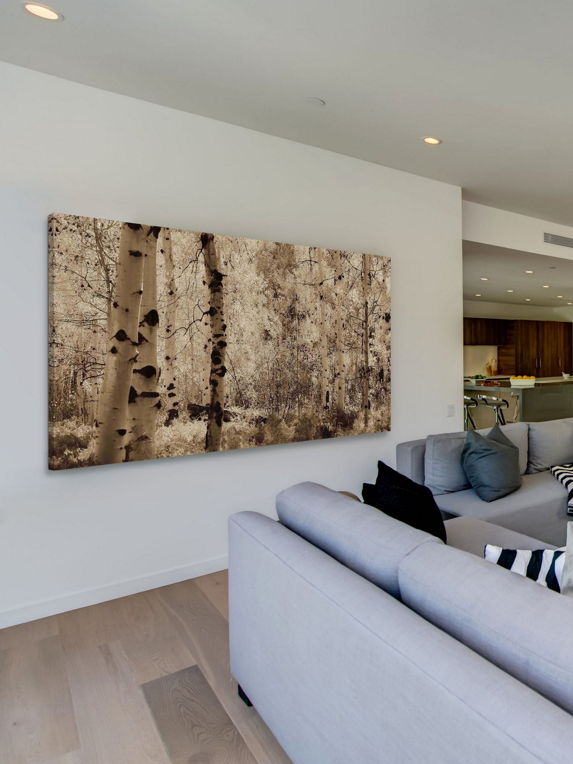 Marmont Hill 'Wisp Of Gold 3' by Don Schwartz Painting Print on Wrapped ...