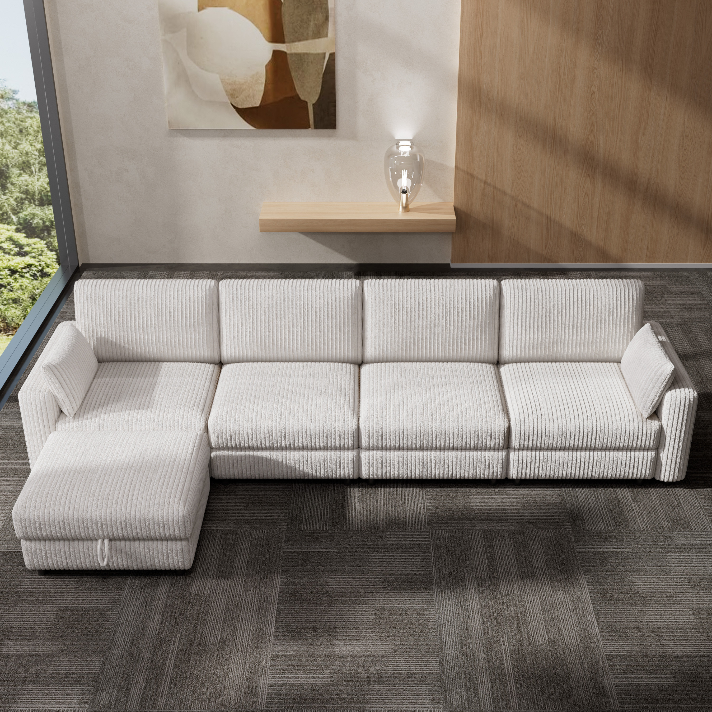 Latitude Run® 4 Seat Extra Large Modular Sectional Sofa With Luxurious ...