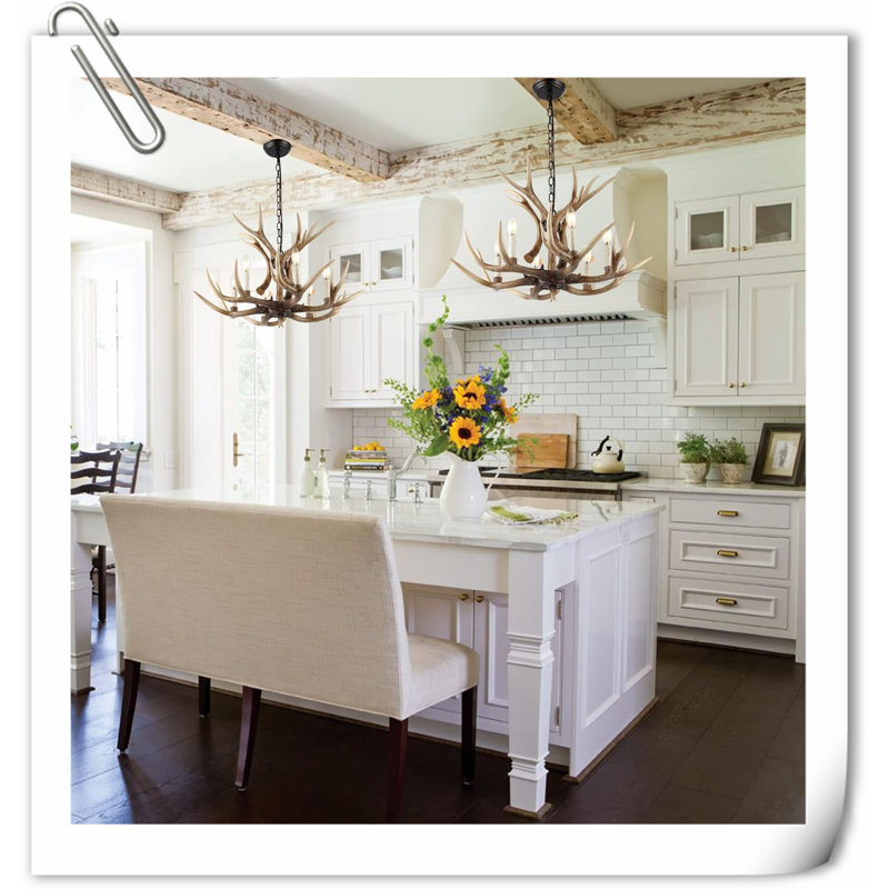 World Menagerie Boylon 6 - Light Antique Brass LED Novelty Pendant ...