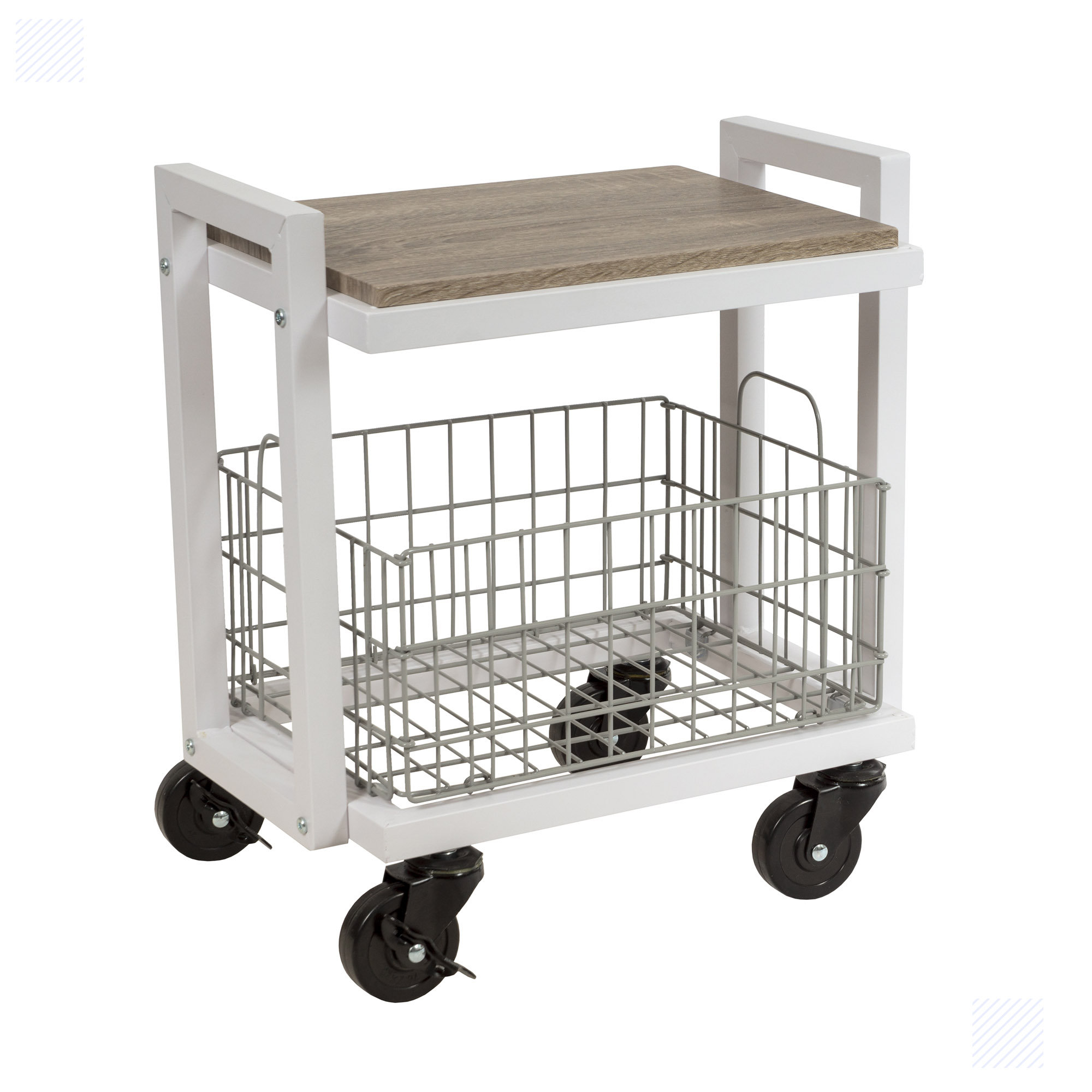 Winston Porter 2 Tier Cart Interchangeable Baskets and Shelves | Wayfair