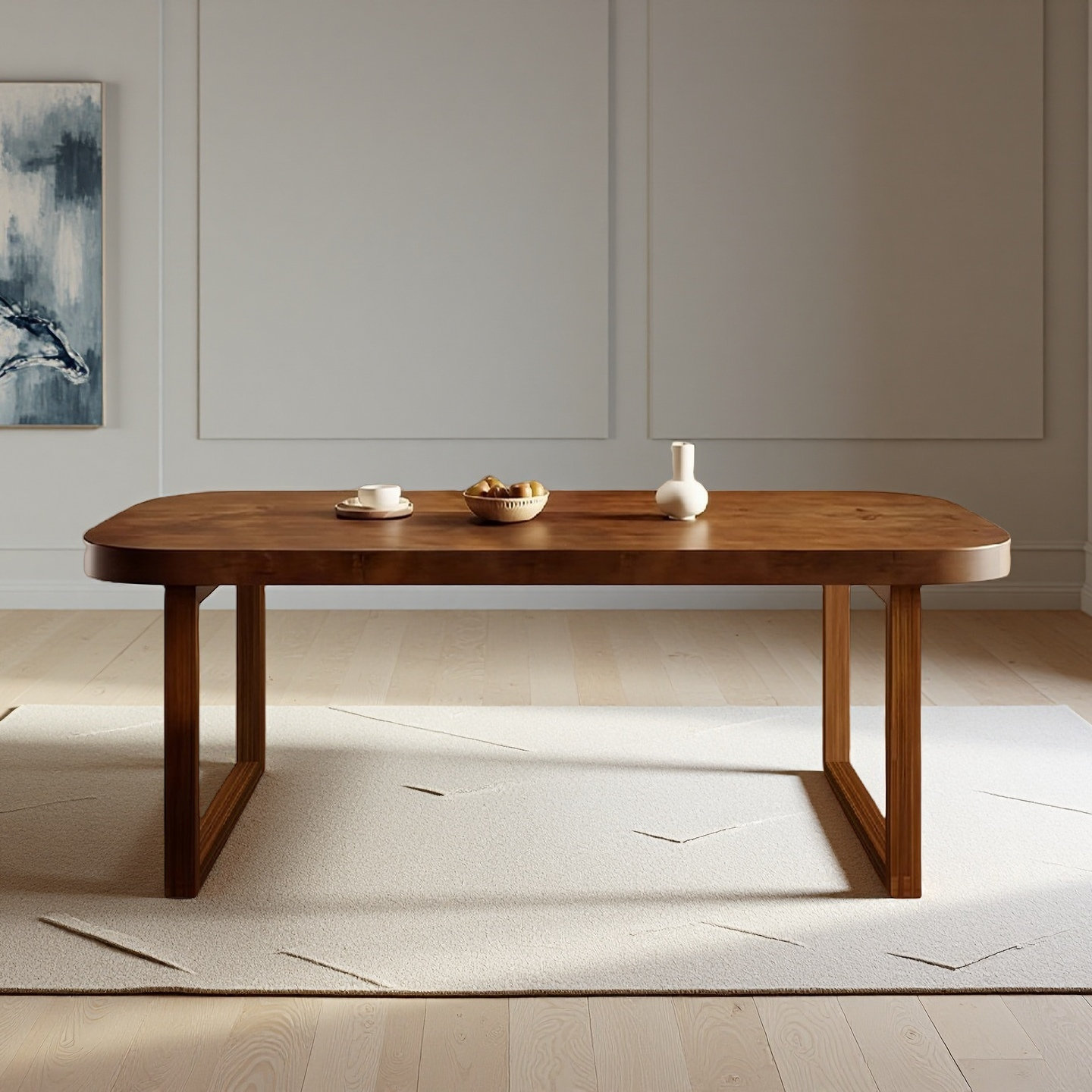 Millwood Pines Brown solid wood rectangular dining table | Wayfair