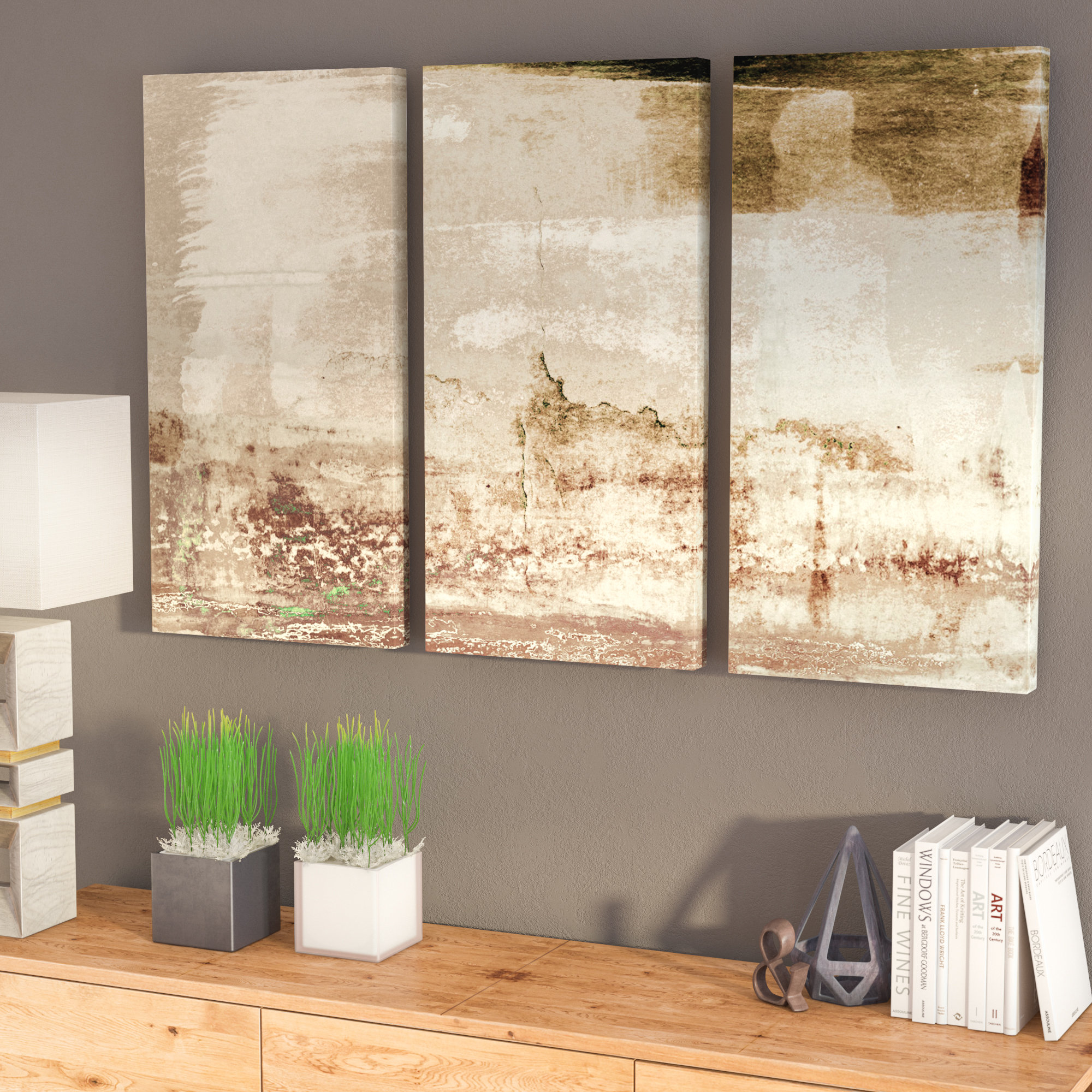 Ivy Bronx 'Statistics XII' 3 Piece Painting Print on Canvas Set | Wayfair