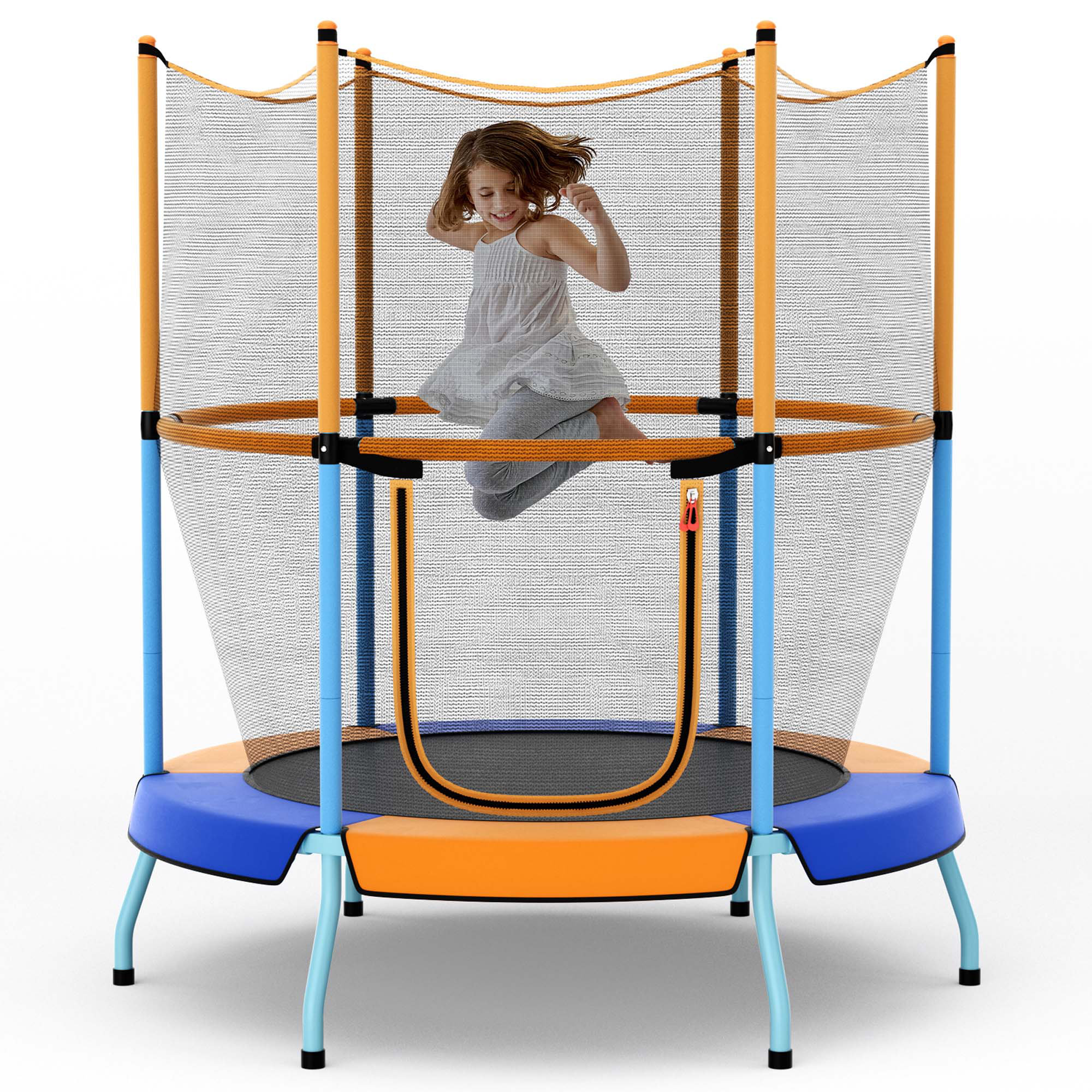 Costway 48" Toddler Trampoline For Kids With Safety Enclosure Net Heavy ...