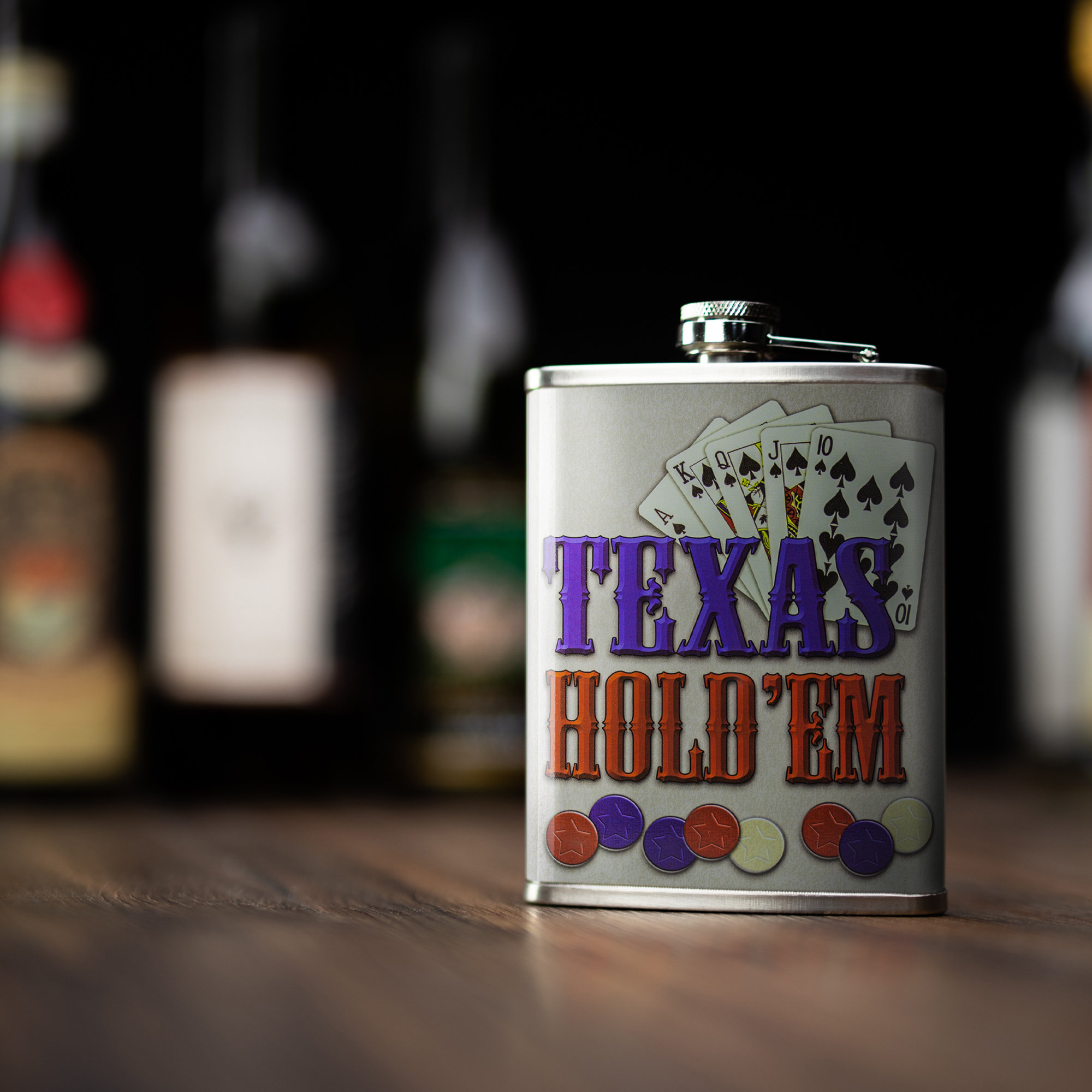 Trinx Texas Hold'Em Stainless Steel Hip Flask | Wayfair